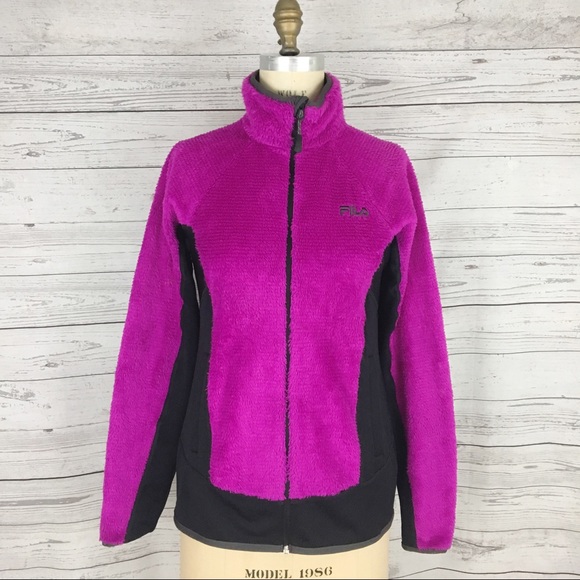 Fila | Jackets & Coats | Fila Sport Faux Fur Fuzzy Front Zip Jacket ...
